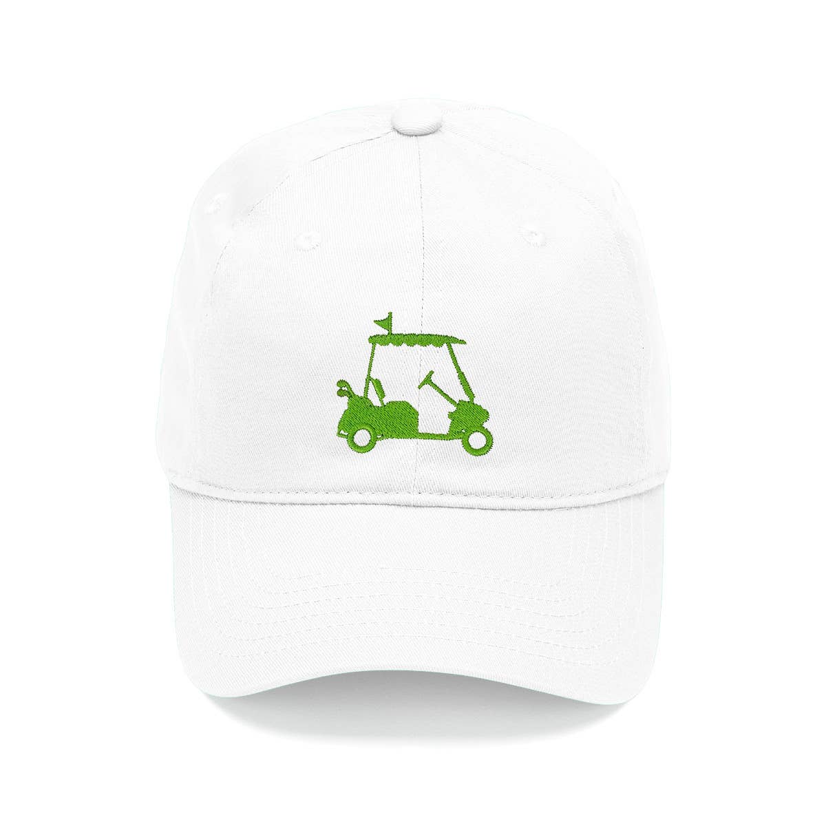 Golf Cart Embroidered White Cap – Southern Gifted